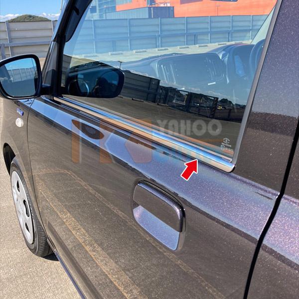 大放出セール スズキ 新型 アルト HA37S / HA97S 2022年 ウィンドウトリム ウェザーストリップモー ル ステンレス製 鏡面 ...