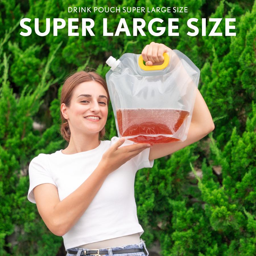 テイクアウト おしゃれ ドリンク大型パウチ・キャップ付 透明 5000ml 30枚入り パウチ : BMTオンラインストア - 通販 - Yahoo!ショッピング