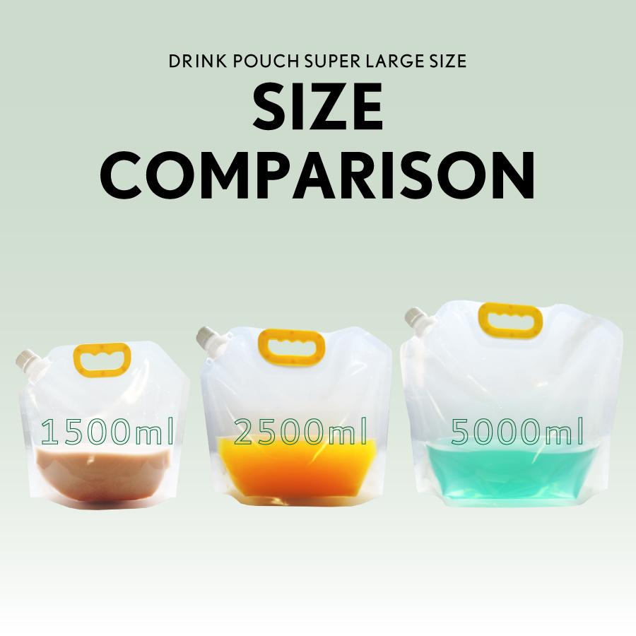 テイクアウト おしゃれ ドリンク大型パウチ・キャップ付 透明 5000ml 30枚入り パウチ : BMTオンラインストア - 通販 - Yahoo!ショッピング