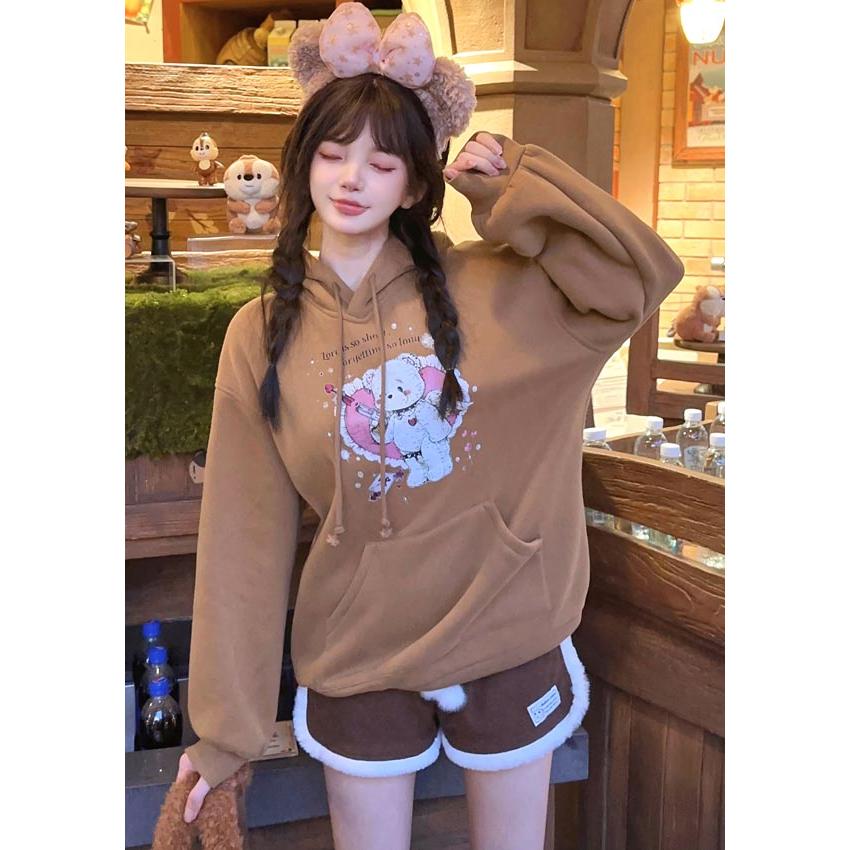 萌え KUMA 裏起毛 くま耳 フーディ スウェット トレーナー 地雷系 フレンチガーリー 原宿系 量産型 ゆめかわいい bobon21 ボボンニジュウイチ T2287 : Bobon21 ...