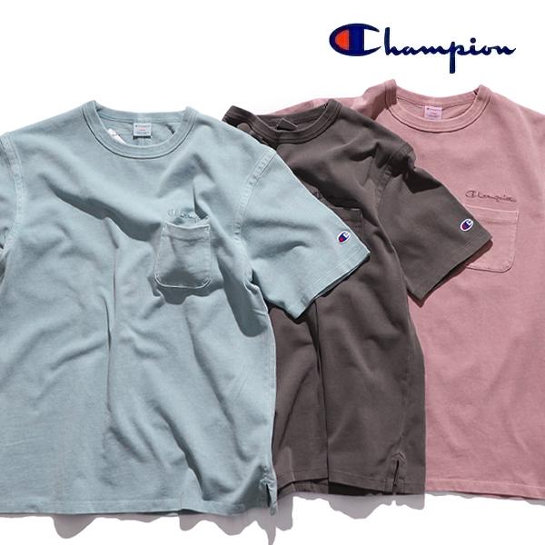 Champion チャンピオン【Champion】C3-B325 ショートスリーブポケットTシャツ 25SS メンズ レディース ピグメント 加工 トップス コットン【ネコポス発送 ...