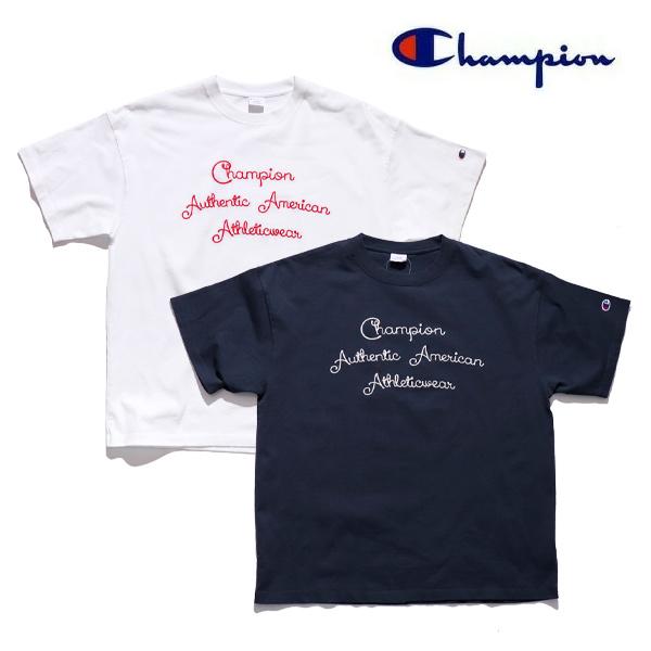 Champion チャンピオン【Champion】C3-B327 ショートスリーブTシャツ 25SS メンズカジュアル 半袖 メンズ レディース トップス コットン チェーン刺繍【ネコポス発送 ...