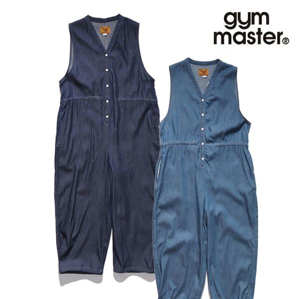gym master ジムマスター【gym master】ライトデニムオールインワン デニム オーバーオール ボトムス 軽量 ライトオンス ...