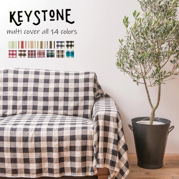 爆買 キーストーン【KEY STONE】マルチカバー ストライプ チェック カバー ソファー ベット テーブル マルチ レトロ おしゃれ ...