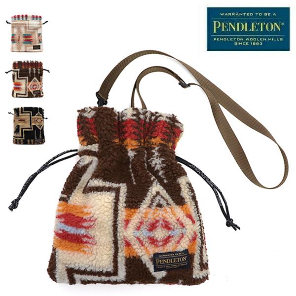 PENDLETON ペンドルトン【PENDLETON】BOA DRAW BAG バッグ ドローバッグ ネイティブ柄 チマヨ柄 ボア もこもこ 巾着バッグ ショルダーバッグ【ネコポス発送無料 ...