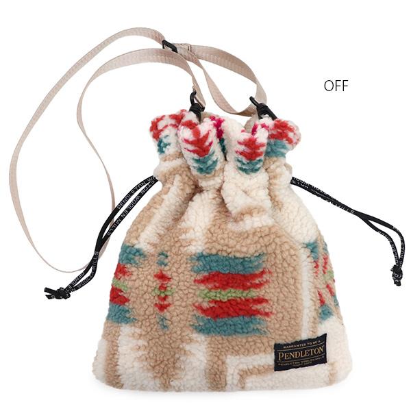 PENDLETON ペンドルトン【PENDLETON】BOA DRAW BAG バッグ ドローバッグ ネイティブ柄 チマヨ柄 ボア もこもこ 巾着バッグ ショルダーバッグ【ネコポス発送無料 ...