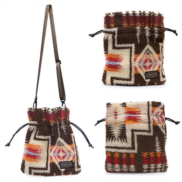 PENDLETON ペンドルトン【PENDLETON】BOA DRAW BAG バッグ ドローバッグ ネイティブ柄 チマヨ柄 ボア もこもこ 巾着バッグ ショルダーバッグ【ネコポス発送無料 ...