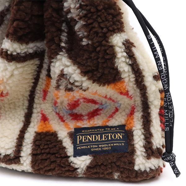 PENDLETON ペンドルトン【PENDLETON】BOA DRAW BAG バッグ ドローバッグ ネイティブ柄 チマヨ柄 ボア もこもこ 巾着バッグ ショルダーバッグ【ネコポス発送無料 ...