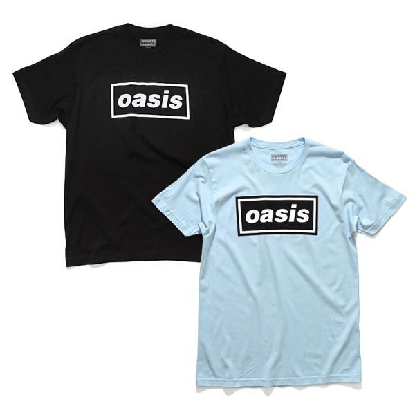 オアシス【OASIS】BOX LOGO TEE Tシャツ 半袖 ロックT バンドT ロゴ ポップ ロックバンド イギリス メンズ レディース ...