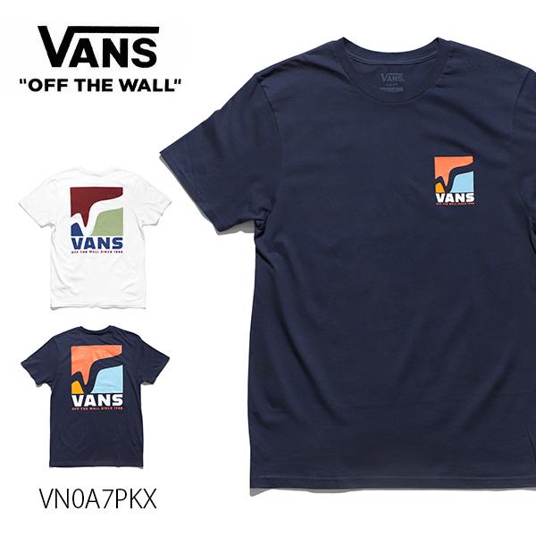 VANS バンズ【VANS】MN SWOOP V S/S TEE メンズ トップス 半袖 Tシャツ ロゴ ホワイト ネイビー【ネコポス発送のみ ...