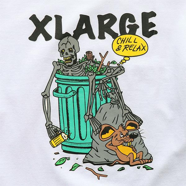 XLARGE エクストララージ【X-LARGE】CHILL & RELAX L/S TEE ロンT 長袖 カットソー メンズ ロゴ ラージ ...