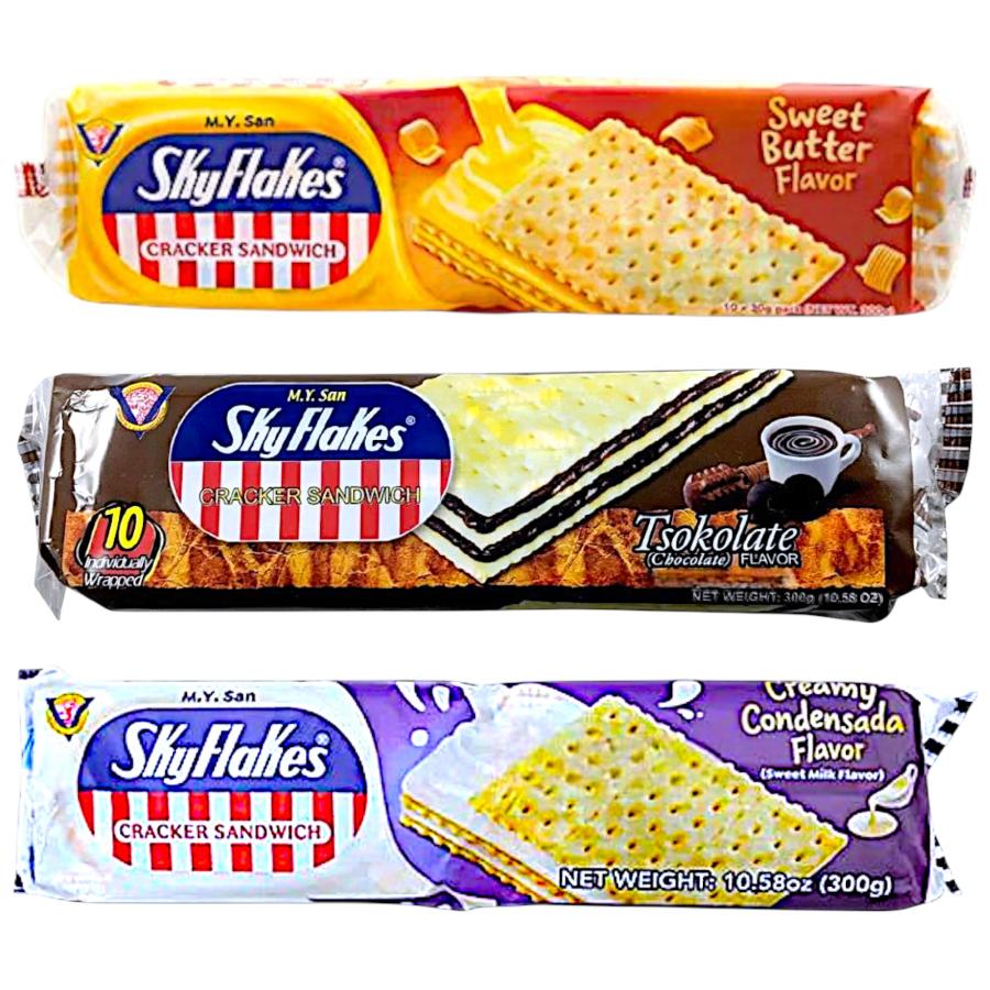SkyFlakes CRACKERS SANDWICH CHOCHOLATE x1 CONDENSADA SWEET BUTTER - スカ ...