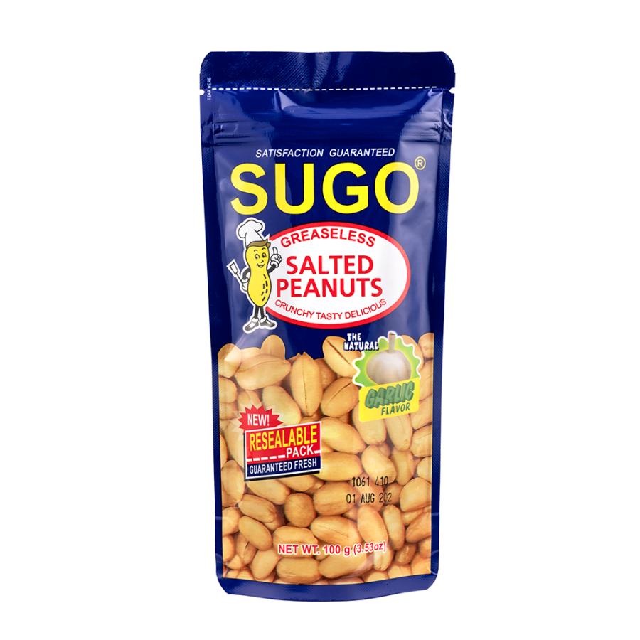 SUGO SALTED PEANUTS W/GARLIC100g x6pack - スゴー ピーナッツ ガーリック塩味 6個セット mani ...