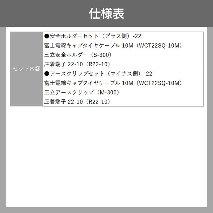 溶接ケーブルセット 6点セット キャブタイヤケーブル WCT22SQ-10M 三立安全ホルダー 三立アースクリップ 圧着端子 : ボクらの農業EC ヤフー店 - 通販 - Yahoo!ショッピング