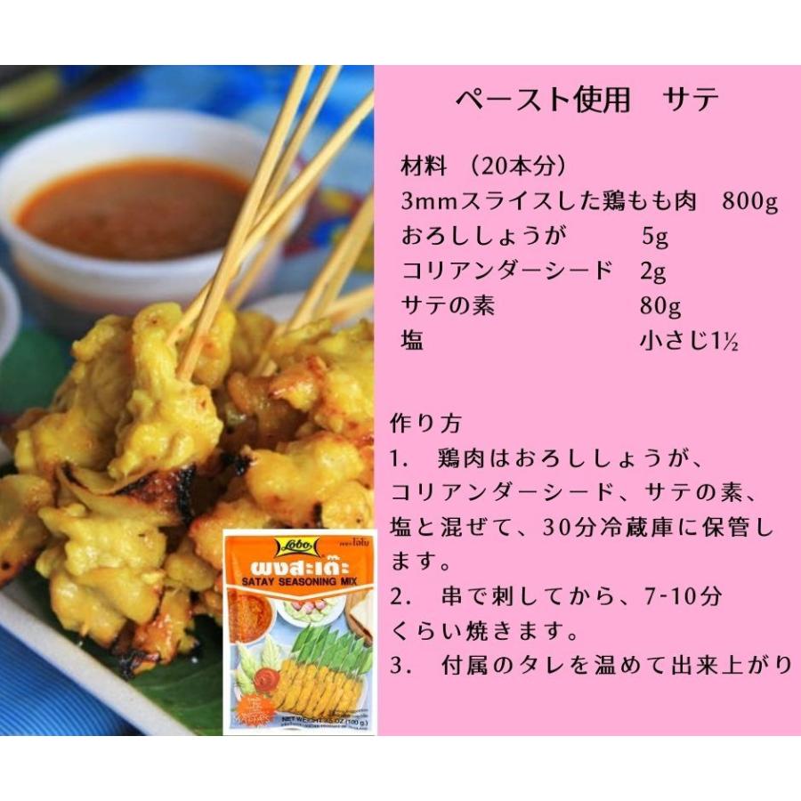 唐辛子 タイ風焼き鳥 サテ― の素（Sate Seasoning powder）100g／LOBO アジアン食品 タイ 調味料 料理の素 ...