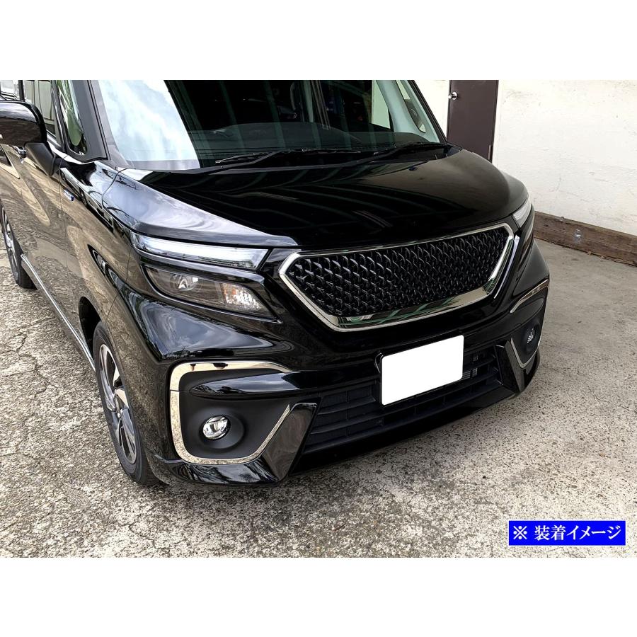 BRIGHTZ ソリオバンディット MA37S MA47S 超鏡面ステンレスメッキ フォグベゼルモール 4PC 【 FOG-COV-387 】 37 :s-B09G6Q3LH3 ...