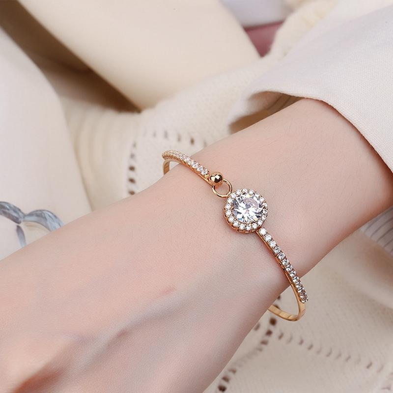 バングル レディース ブレスレット ダイヤ 大粒 シンプル 18K バングル レディース ブレスレット ダイヤ 大粒 シンプル 18K