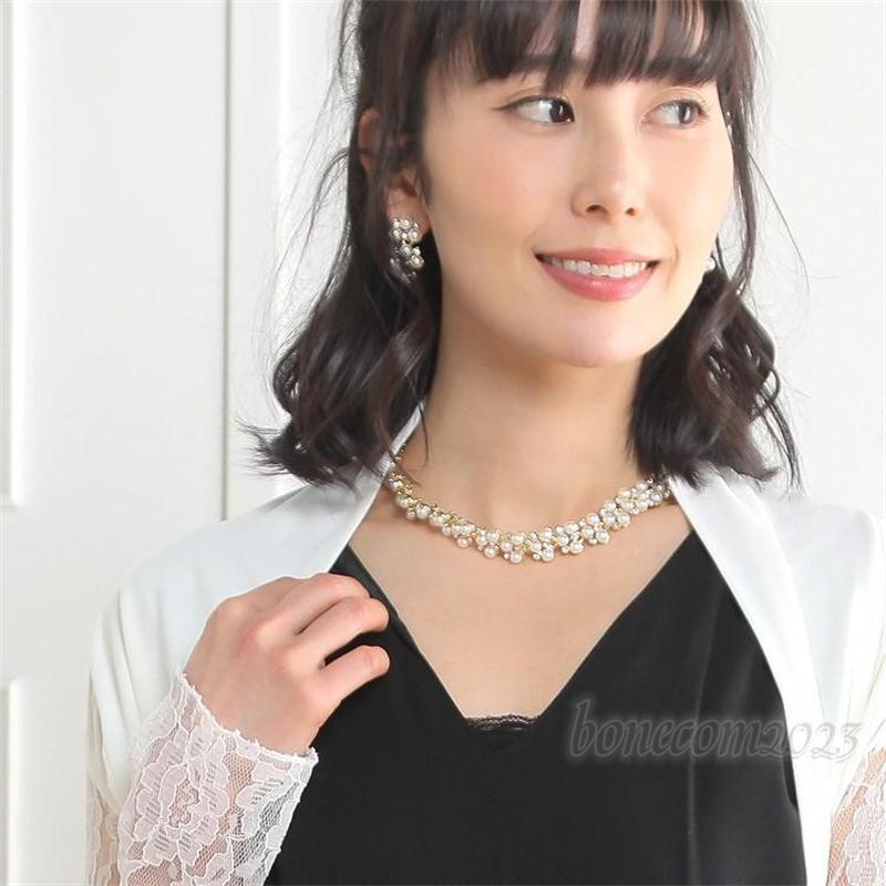 パールネックレス 結婚式 アクセサリー パーティー ネックレス セット ピアスセット ゴールド 3連 パール 二次会 謝恩会 同窓会 お呼ばれコーデ :Heart3818sp2336:ビー ...