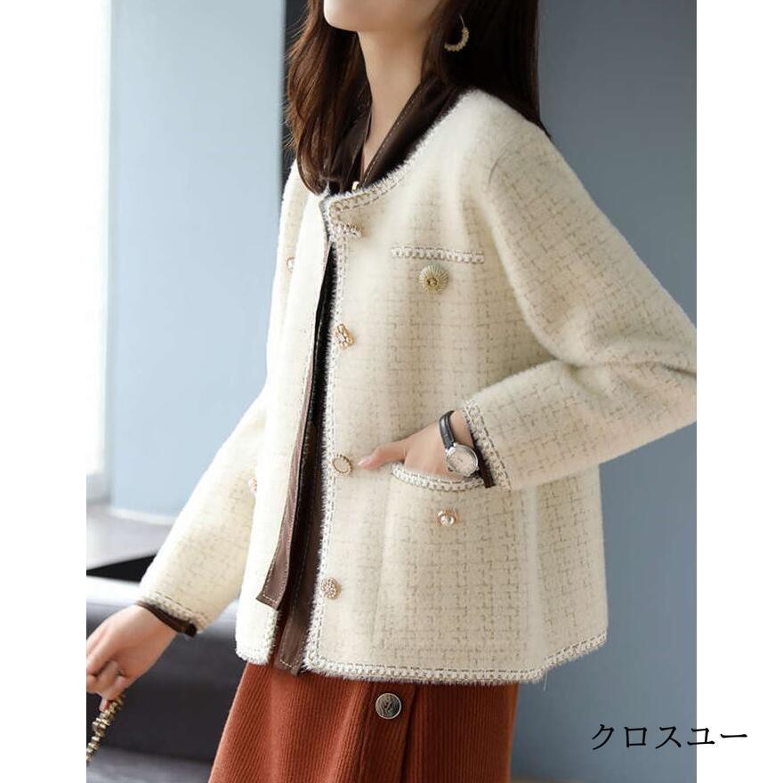 テーラード スーツジャケット レディース ニットカーディガン カーディガン ジャケット 秋 ツイード きれいめ ツイードジャケット :lgf-pp334:ビーワンコマースヤフー店 - 通販 ...
