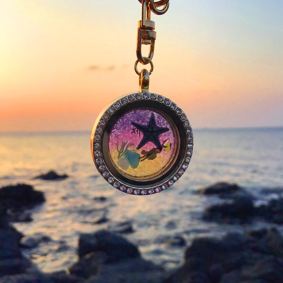 JEJU SEA Keyringチェジュ海キーリング キーホルダー チャーム 韓国 済州道 済州島 お土産 記念品 :jeju-sk ...