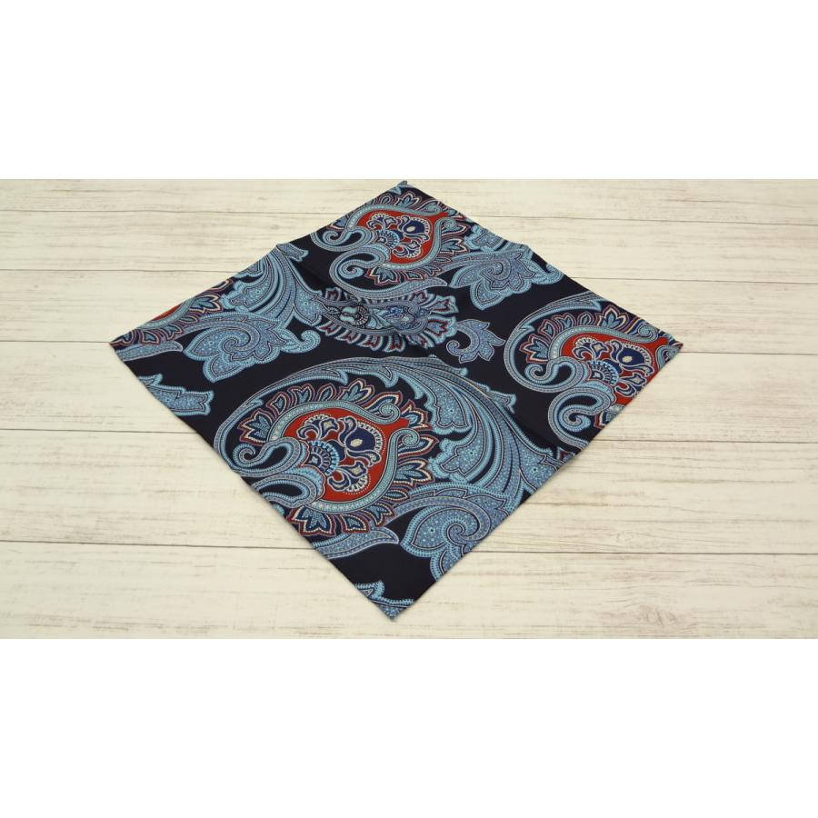 Maria Santangelo 50%OFF マリアサンタンジェロ（MariaSantangelo)ポケットチーフ ネイビーペイズリー ...