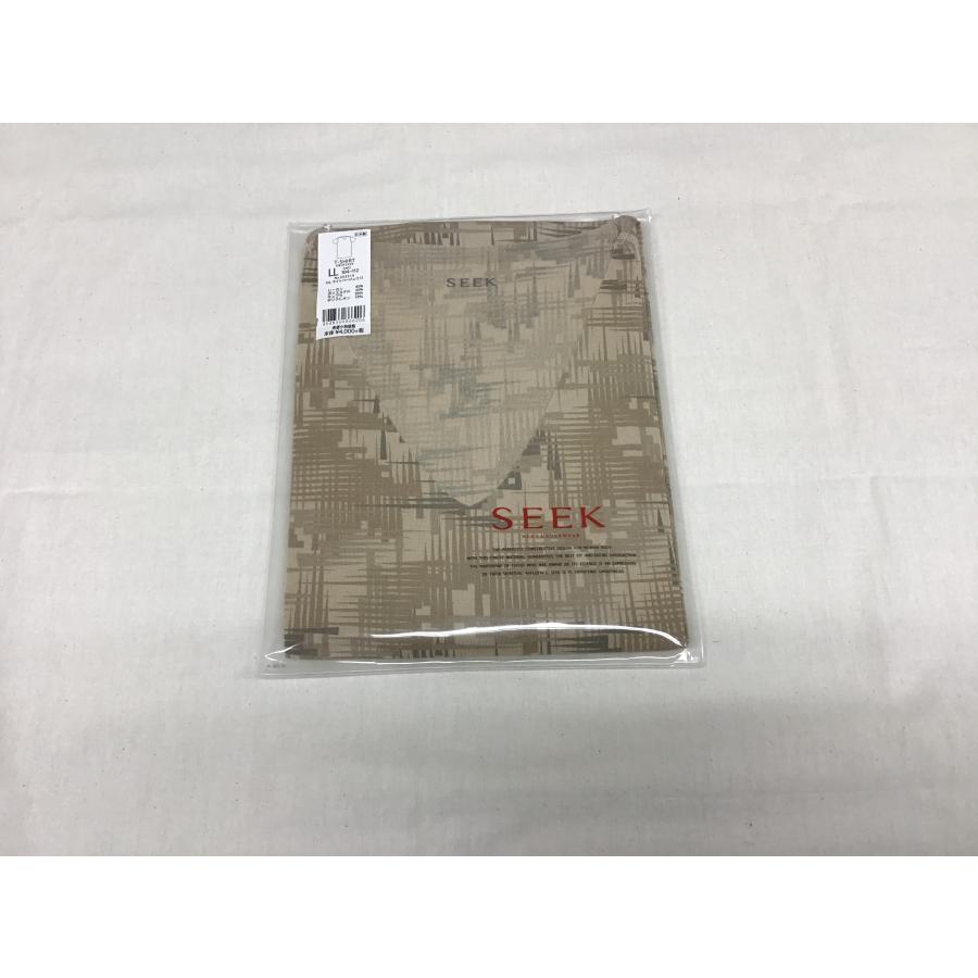 SEEK（GUNZE） 50％OFF SEEK ライトベージュ柄 VネックTシャツ LLサイズ : ボンマティエール Yahoo!ショップ - 通販 - Yahoo!ショッピング