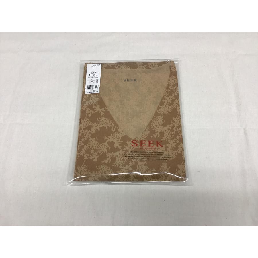 SEEK（GUNZE） 50％OFF SEEK ノーブルマロン柄 VネックTシャツ LLサイズ : ボンマティエール Yahoo!ショップ - 通販 - Yahoo!ショッピング