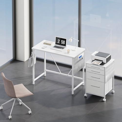 YeTom デスク 机 pcデスク 勉強机 desk ?子 幅80cm パソコンデスク 収納袋付き学習机 小さい ?? : ボンニュイ ヤフー店 - 通販 - Yahoo!ショッピング