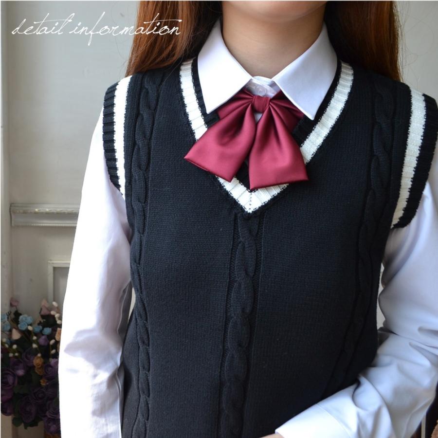 スクールベスト 正統派 制服 女子高生 通学 学生 中学 Vネック 配色 JK0088 :JK0088:BOOBOO COLLECTION ...