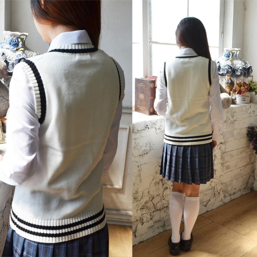 スクールベスト 正統派 制服 女子高生 通学 学生 中学 Vネック 配色 JK0088 :JK0088:BOOBOO COLLECTION ...