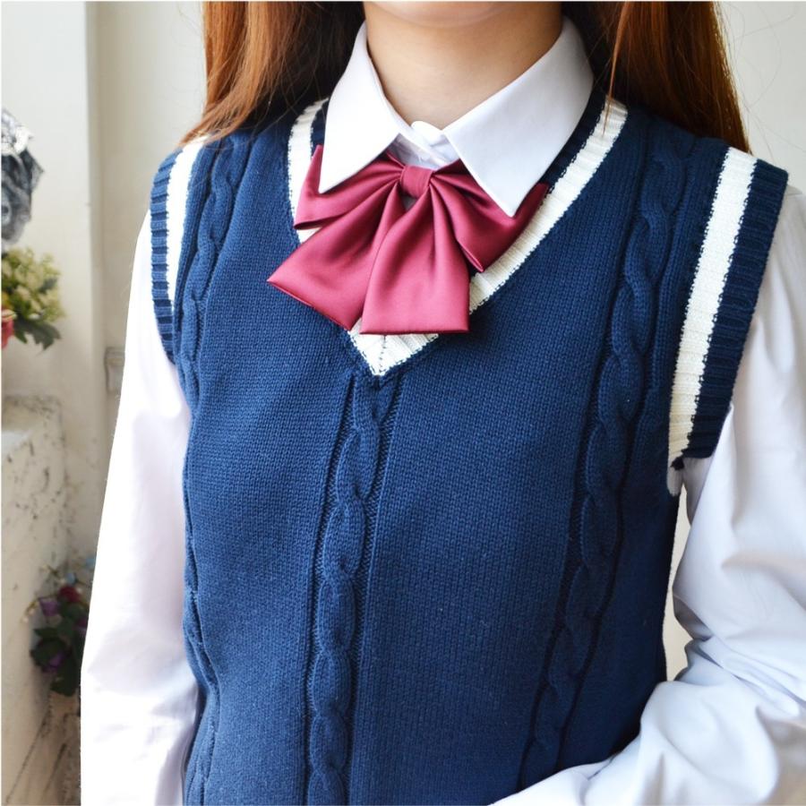 スクールベスト 正統派 制服 女子高生 通学 学生 中学 Vネック 配色 JK0088 :JK0088:BOOBOO COLLECTION ...