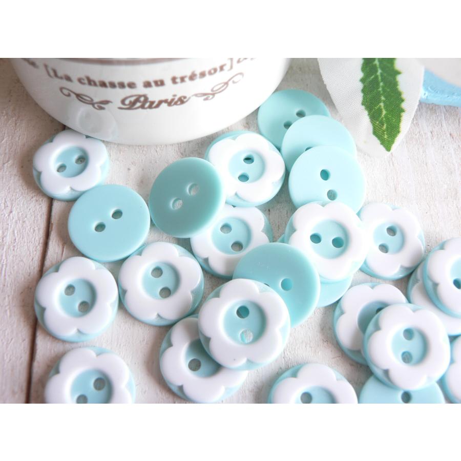 ボタン 13mm お花 水色 10個 手芸 #1260 : ブーブーハウス Yahoo!店 - 通販 - Yahoo!ショッピング