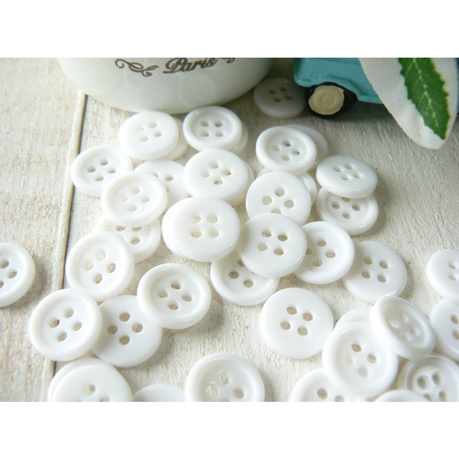 ボタン 11.5mm シンプル カラフル 手芸 100個 白 #1579 : ブーブーハウス Yahoo!店 - 通販 - Yahoo!ショッピング