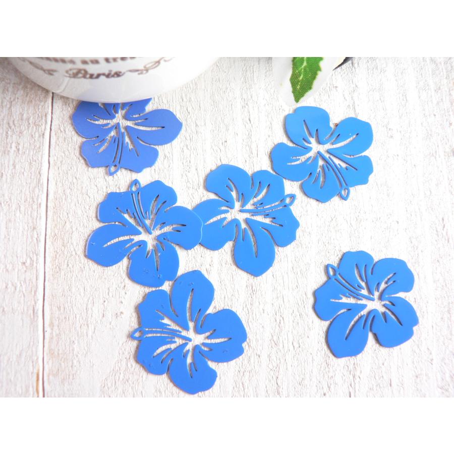 チャーム ハイビスカス お花 6個入 青 手芸 パーツ ハンドメイド 材料 #2770 : charm-2770 : ブーブーハウス Yahoo!店 - 通販 - Yahoo!ショッピング