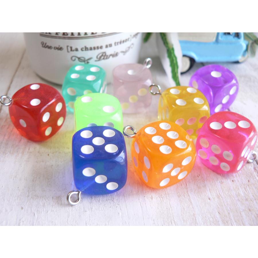 チャーム サイコロ ダイス グリーン 2個（#3830） 手芸 パーツ ハンドメイド 材料 : charm-3830 : ブーブーハウス Yahoo!店 - 通販 - Yahoo!ショッピング