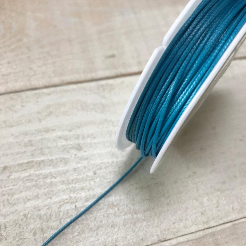 編組ポリエステルワックスコード ターコイズ 1mm×9m ＃co-p23 : ブーブーハウス Yahoo!店 - 通販 - Yahoo!ショッピング