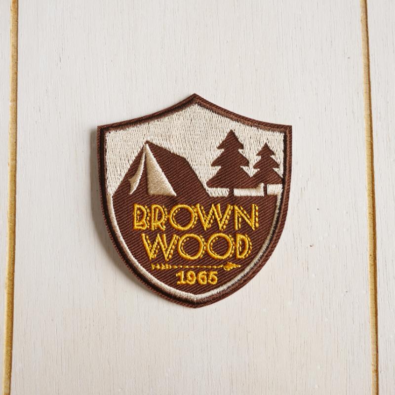 ワッペン BROWN WOOD 1965 キャンプ アウトドア ＃1610 : ブーブーハウス Yahoo!店 - 通販 - Yahoo!ショッピング