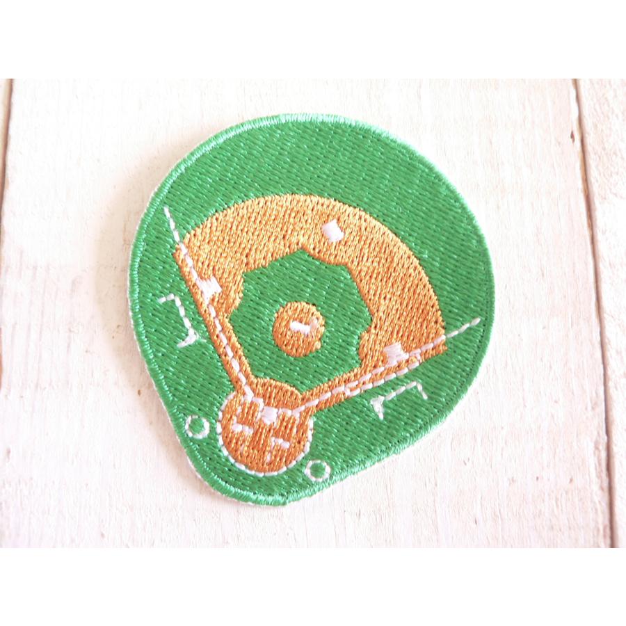 ワッペン 野球 野球場 グラウンド フィールド ミニワッペン アイロンワッペン 標識 看板 スポーツ #1702 : ブーブーハウス Yahoo!店 - 通販 - Yahoo!ショッピング