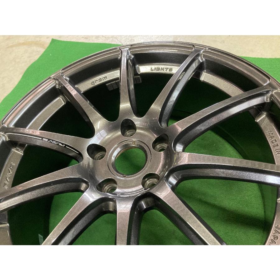 5747 美品 RAYS gramLIGHTS 57TRANSCEND 19インチ 8J +45 5H 114.3 アルミホイール 4本 アルファード ヴェルファイア ノア ヴォクシー 等 ...