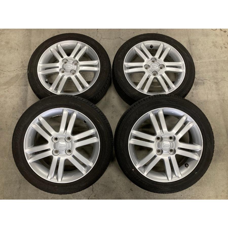 6382 バリ山 2021年製 ダンロップ EC202 165/55R15 ダイハツ 純正 ウェイク タント ムーヴ 等 15インチ 4.5J +45 4H 100 アルミホイール ...