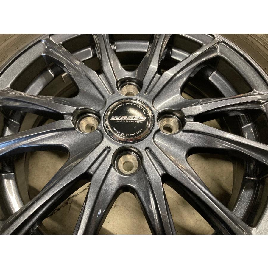 6565 2022年製 スタッドレス WM02 155/65R14 WAREN ワゴンR タント ムーヴ N-BOX 軽自動車 14インチ 4.5J +45 4穴 100 アルミホイール ...