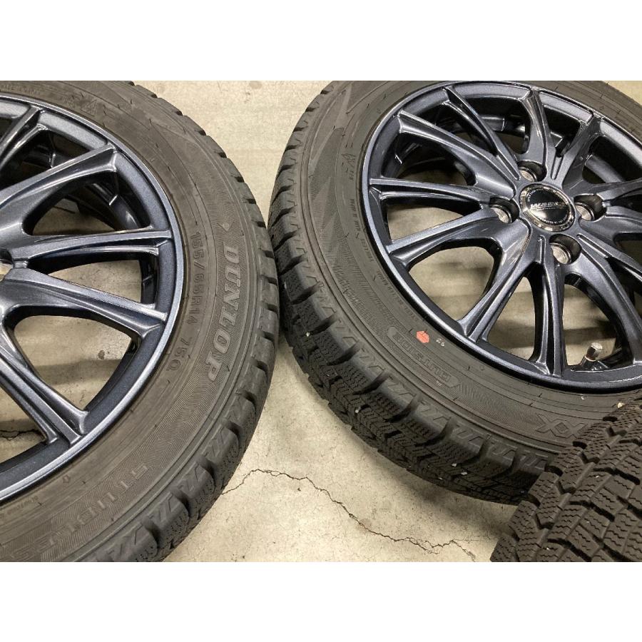 6565 2022年製 スタッドレス WM02 155/65R14 WAREN ワゴンR タント ムーヴ N-BOX 軽自動車 14インチ 4.5J +45 4穴 100 アルミホイール ...