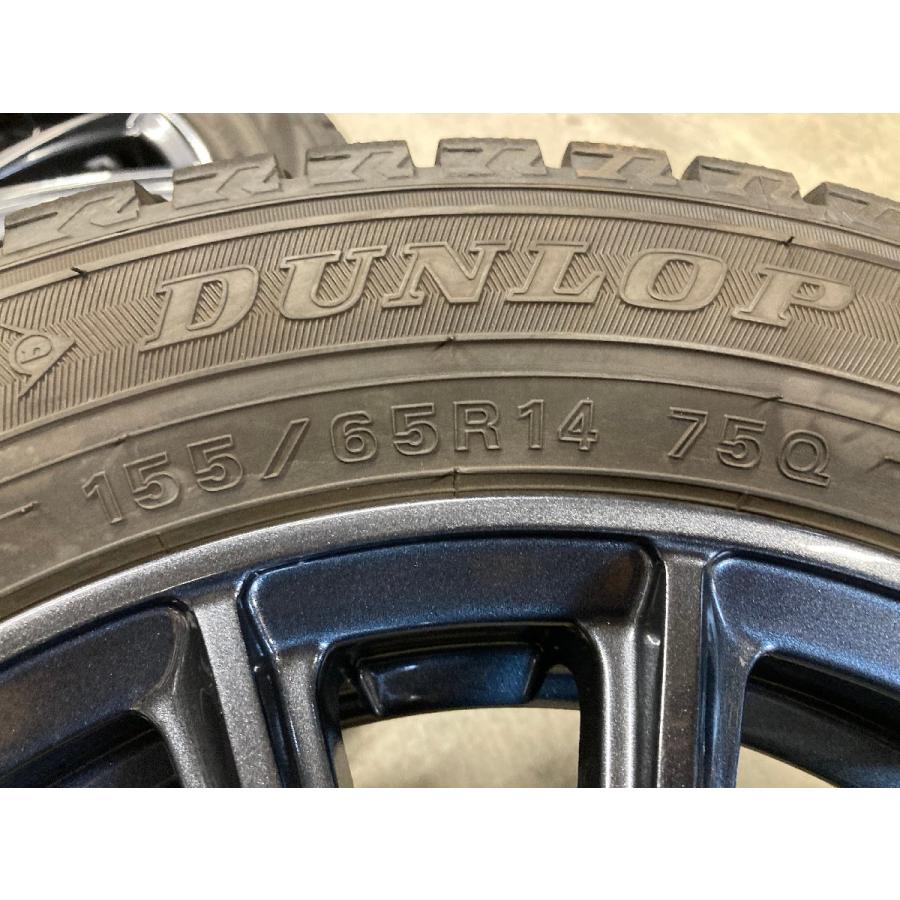 6565 2022年製 スタッドレス WM02 155/65R14 WAREN ワゴンR タント ムーヴ N-BOX 軽自動車 14インチ 4.5J +45 4穴 100 アルミホイール ...