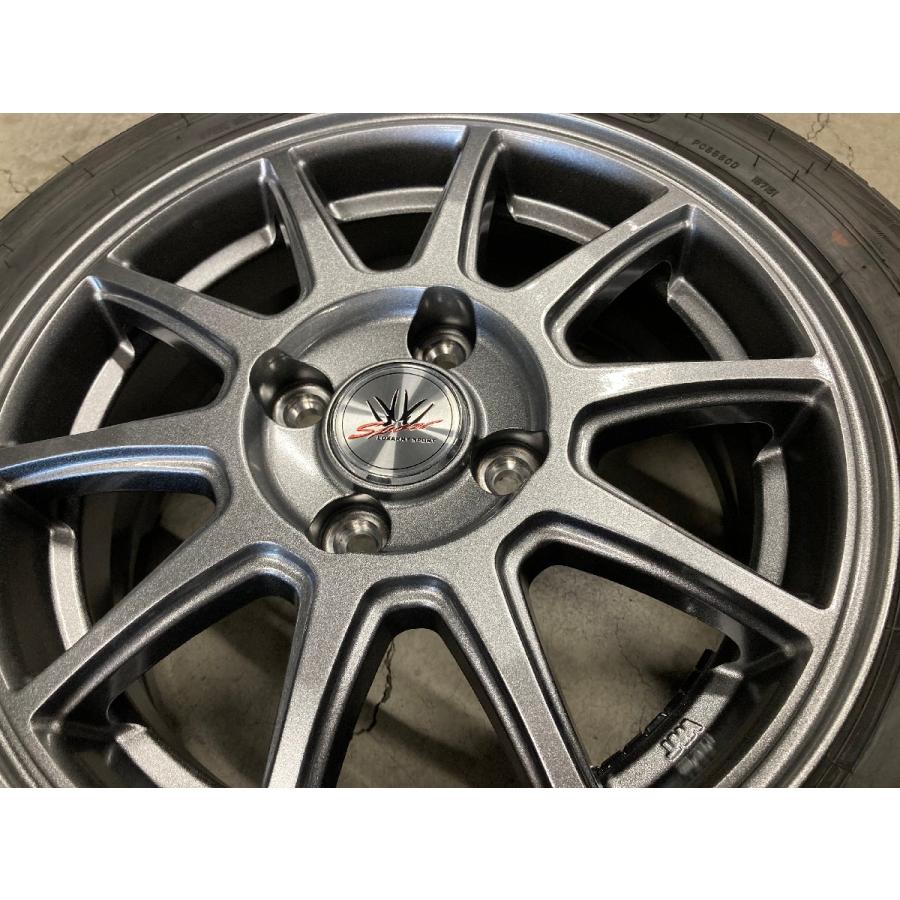 6567 良品 2020年製 ダンロップ ルマン5 155/65R14 LOXARNY ワゴンR タント ムーヴ N-BOX 等 14インチ 5.5J +42 4穴 100 アルミホイール ...