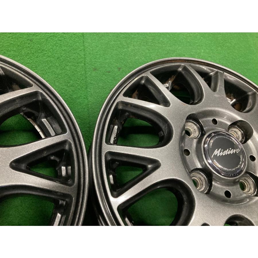 6735 Mistiere ハイゼット キャリィ エブリィ サンバー N-VAN 軽バン 軽トラ 等 12インチ 3.50B +42 4穴 100 アルミホイール 4本 : 6735 ...