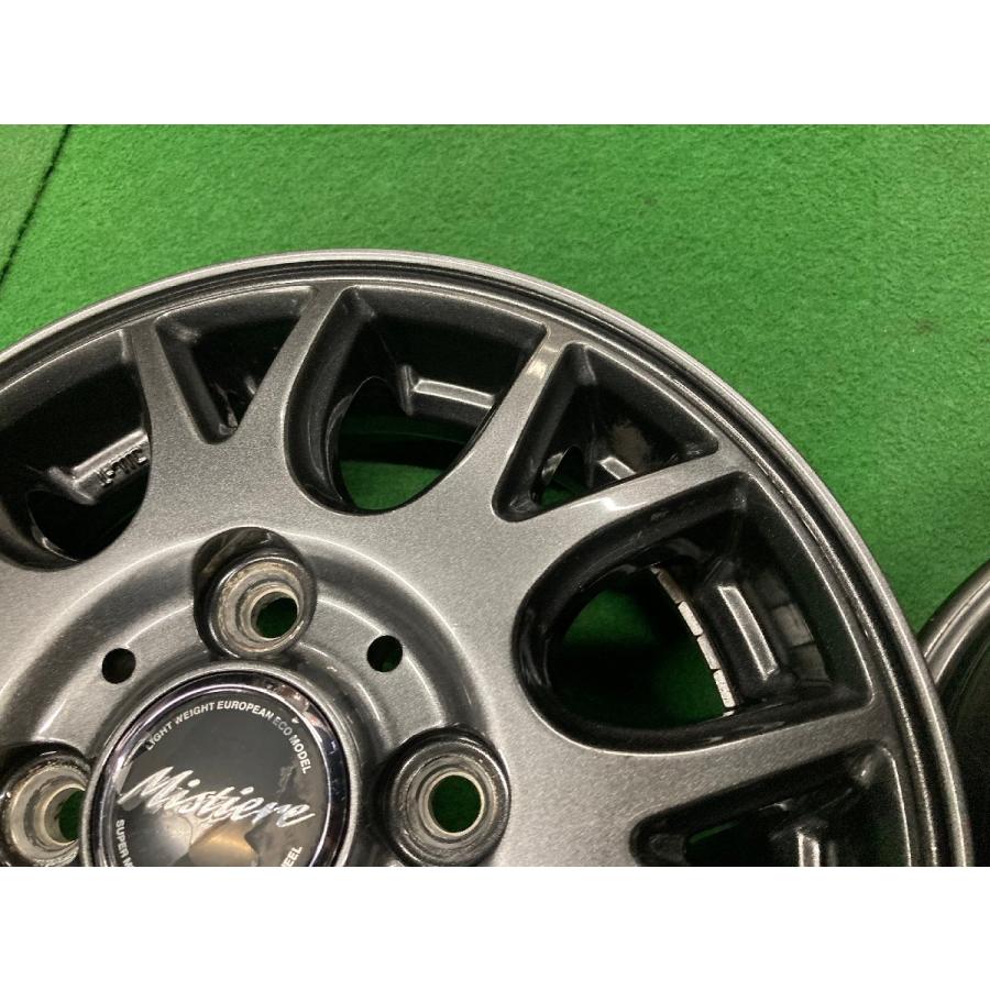 6735 Mistiere ハイゼット キャリィ エブリィ サンバー N-VAN 軽バン 軽トラ 等 12インチ 3.50B +42 4穴 100 アルミホイール 4本 : 6735 ...