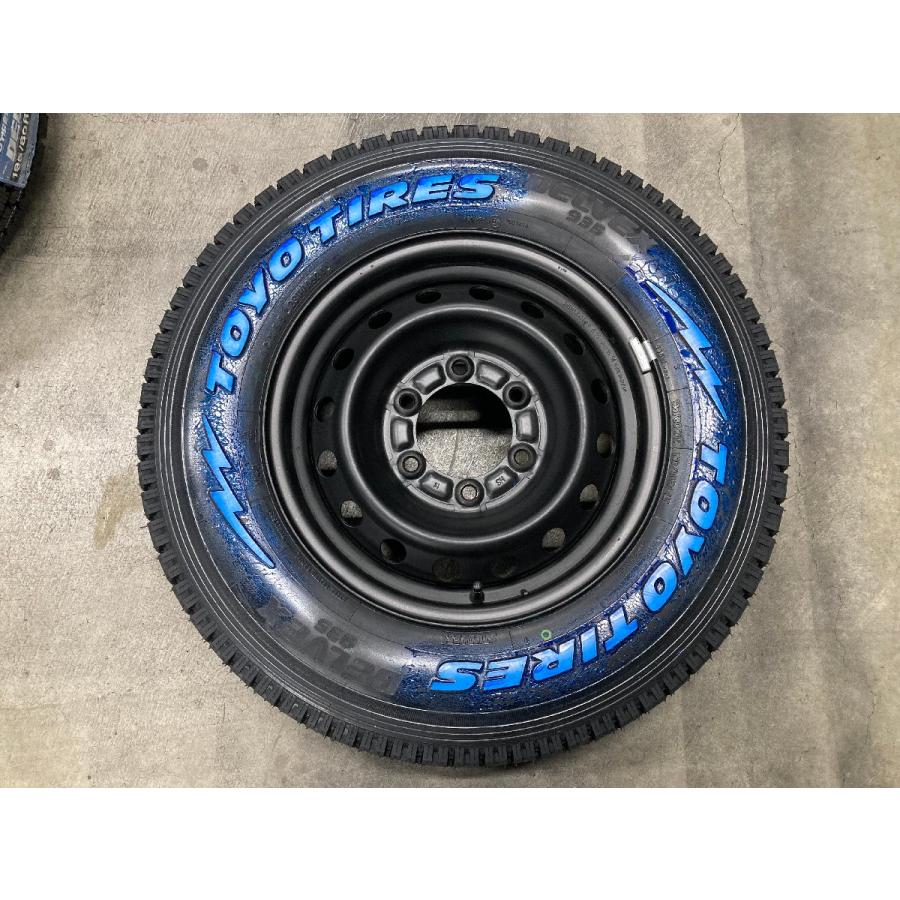 7233 2024年製 新品 スタッドレスタイヤ ホワイトレター TOYO DELVEX 195/80R15 107/105 N LT ハイエース 15インチ 6J +35 6H 139.7 ...
