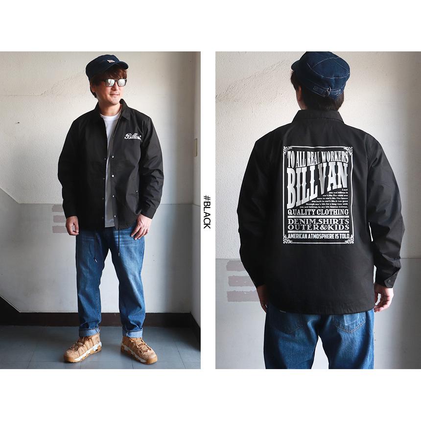 BILLVAN ビルバン TCウェザークロス REAL WORKERS プリント コーチジャケット メンズ アメカジ : ブギースタイル - 通販 - Yahoo!ショッピング