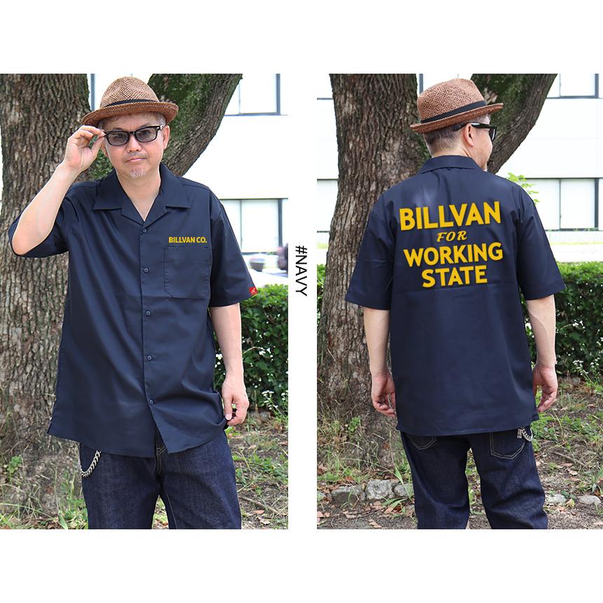 BILLVAN 高密度ツイル バックプリント ワークシャツ アメカジ メンズ シャツ : ブギースタイル - 通販 - Yahoo!ショッピング