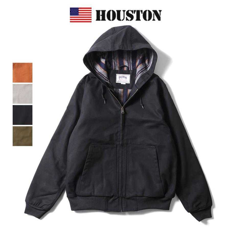HOUSTON（ヒューストン） 51561 ダックジップワークフーディ 日本製生地 アウター メンズ : ブギースタイル - 通販 ...